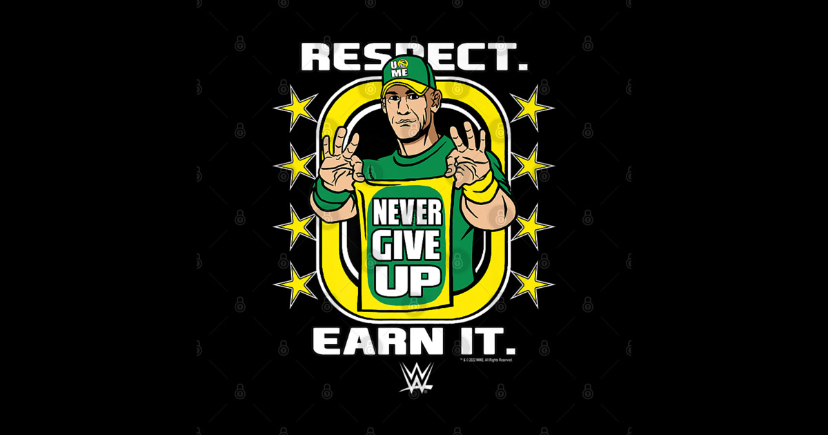 John Cena Respect Earn It Cartoon - John Cena - Sticker | TeePublic