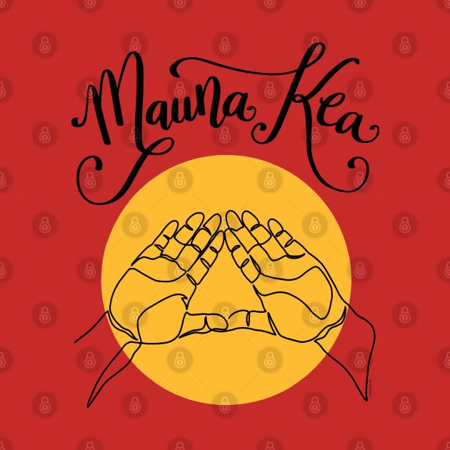 We Are Mauna Kea Hawaii Mountain Hand Sign Symbol - Mauna Kea - Pin ...