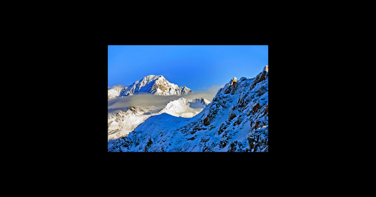 Mont Blanc Les Arcs French Alps France - Mont Blanc - Sticker | TeePublic