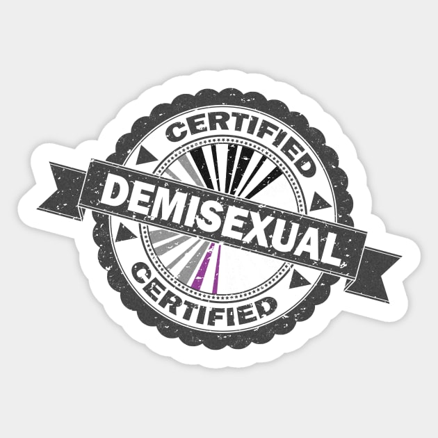 Certified Demisexual Pride Seal of Approval with Pride Flag Background ...
