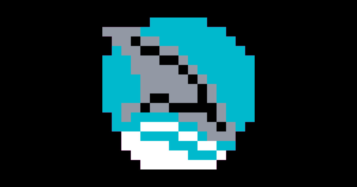 8-Bit Shark Fin - 8 Bit - T-Shirt | TeePublic