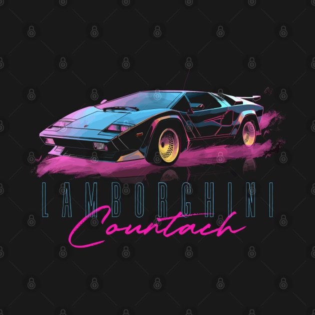 Lamborghini Countach -- Vaporwave Aesthetic Design - Lamborghini - T ...
