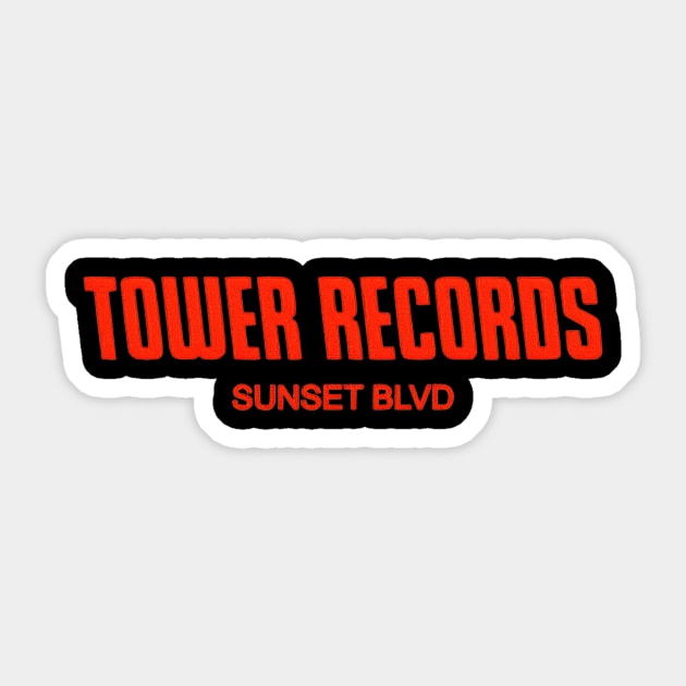 Tower Records Vintage Music Sunset Hollywood - Record Store - Sticker ...