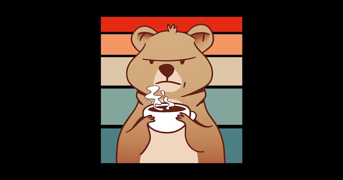 Angry quokka with coffee cup - Quokka - Sticker | TeePublic