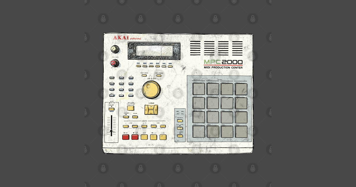 MPC2000 ----- Original Faded Style Drawing - Mpc - T-Shirt | TeePublic