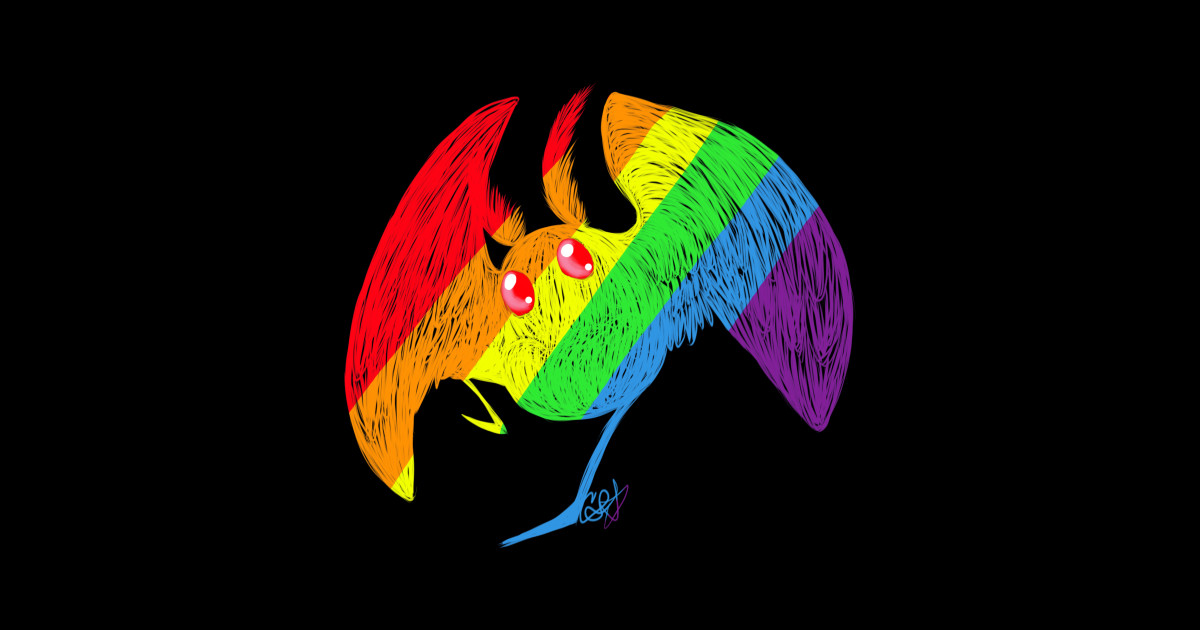 LGBTQ Pride Mothman - Mothman - Sticker | TeePublic