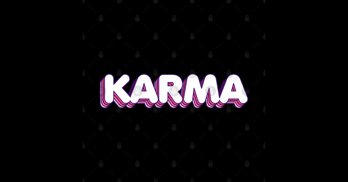 Pink Layers Karma Name Label - Pink Layers Karma Name Label - Sticker ...