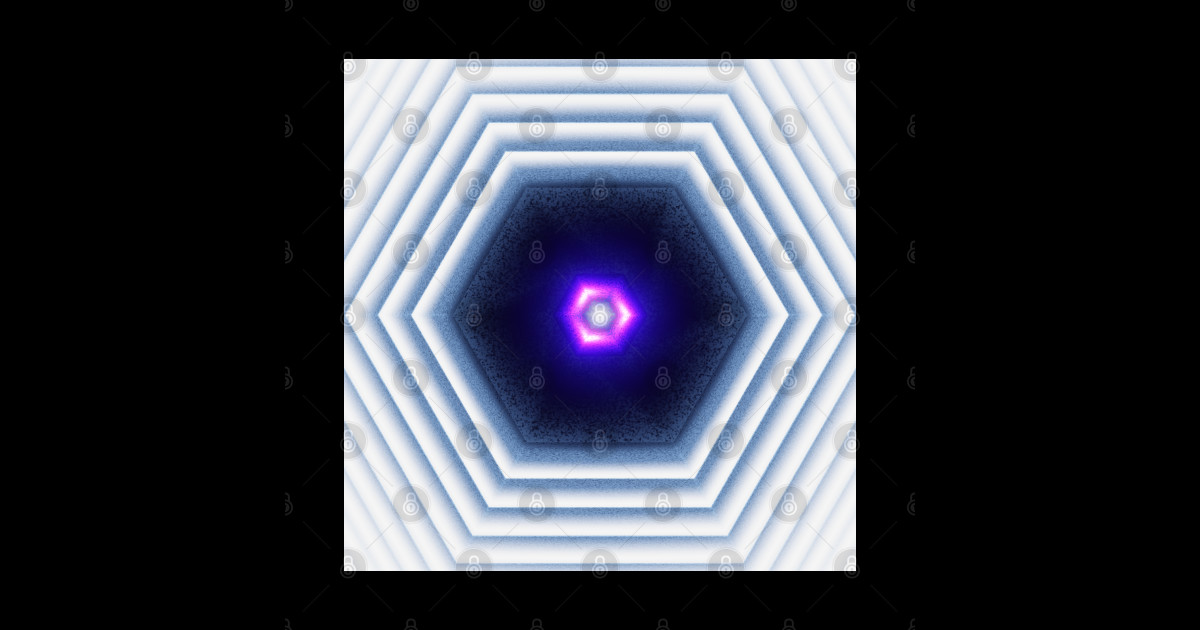 Glowing Digital Hexagon Pattern - Glow - Posters and Art Prints | TeePublic