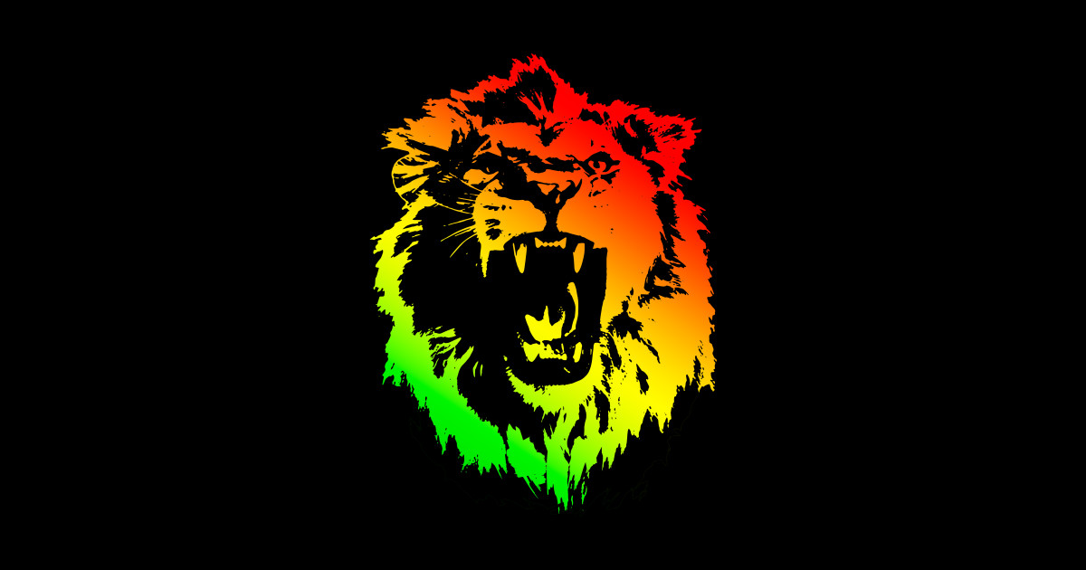 Lion Roar - Reggae - Sticker | TeePublic