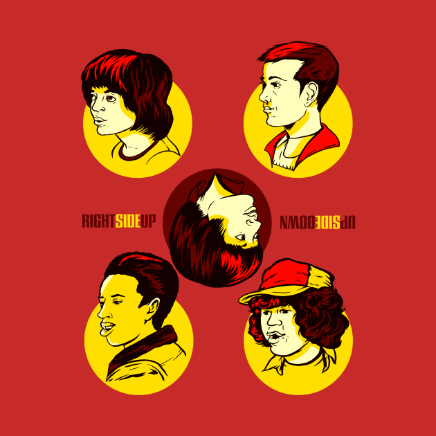 Right Side Up, Upside Down - Stranger Things - T-Shirt | TeePublic