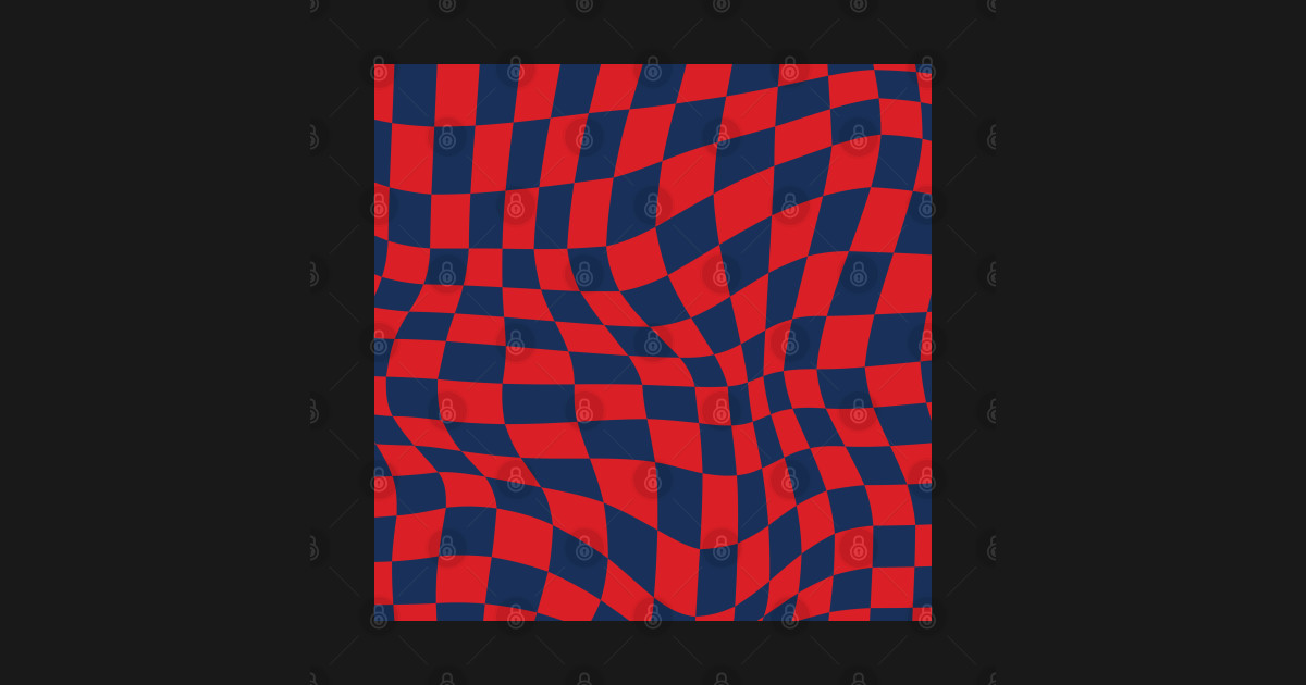 PSG Distorted Checkered Pattern - Paris Saint Germain - T-Shirt | TeePublic