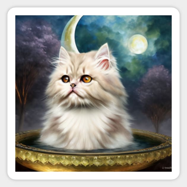 White Persian Cat - White Persian Cat For Sale - Sticker | TeePublic