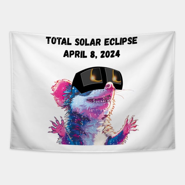 Total Solar Eclipse 2024 Grunge Possum—Black text - Possum Lovers ...