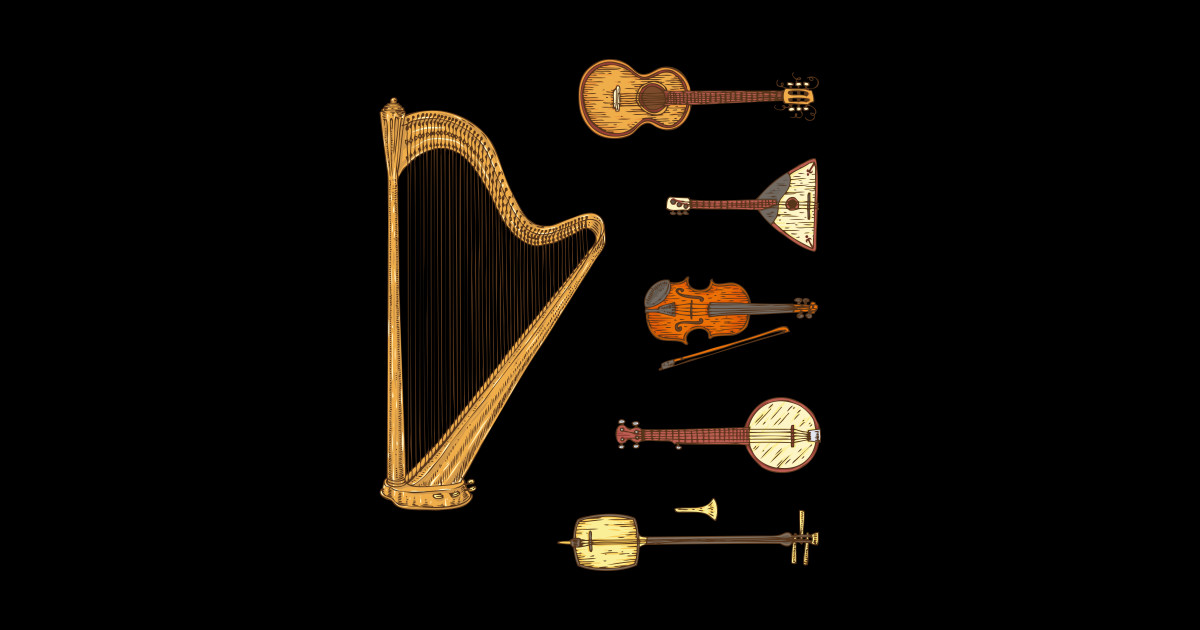 String Musical Instruments. Sticker Pack - String - Sticker | TeePublic