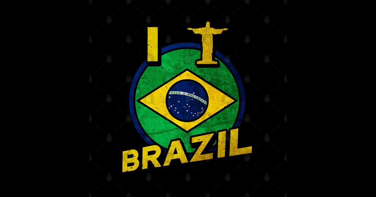 I LOVE BRAZIL - Brazil - Sticker | TeePublic