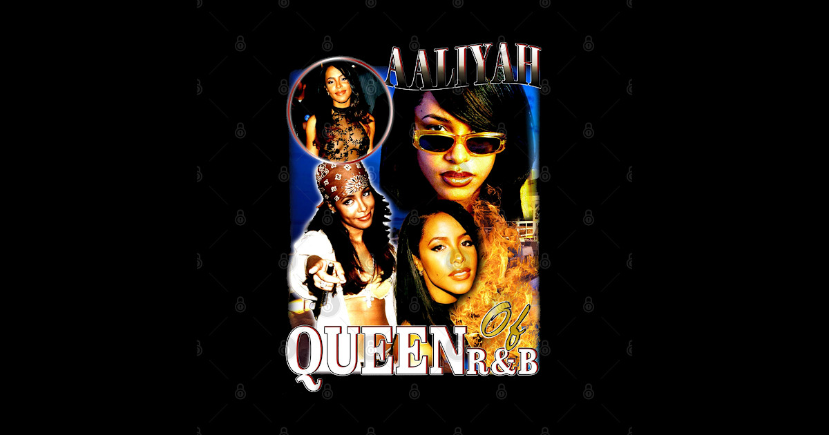 Aaliyah Queen Of R&B - Aaliyah - Sticker | TeePublic