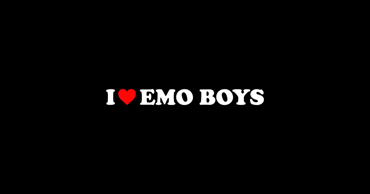 I love Emo Boys - I Love Emo Boys - Sticker | TeePublic