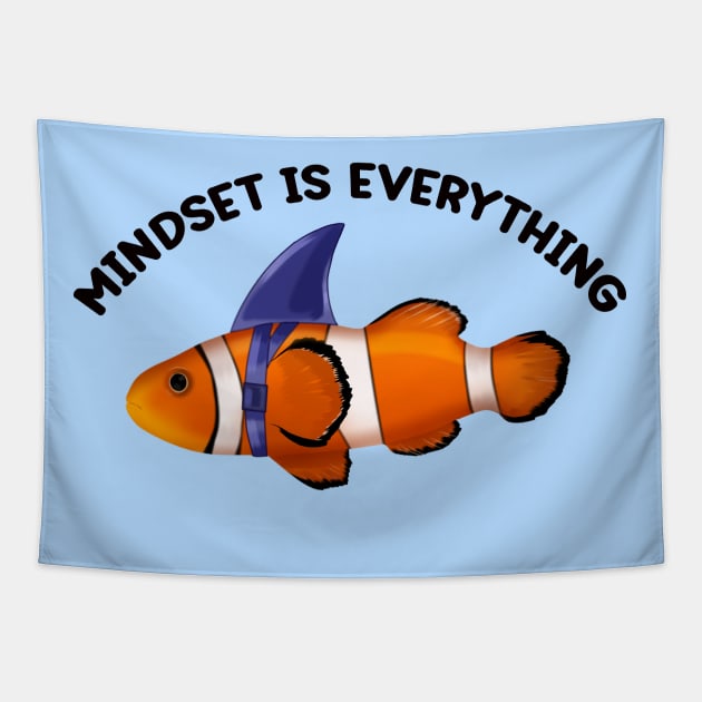 Clownfish Shark Mindset Motivational quote - Motivational - Tapestry ...