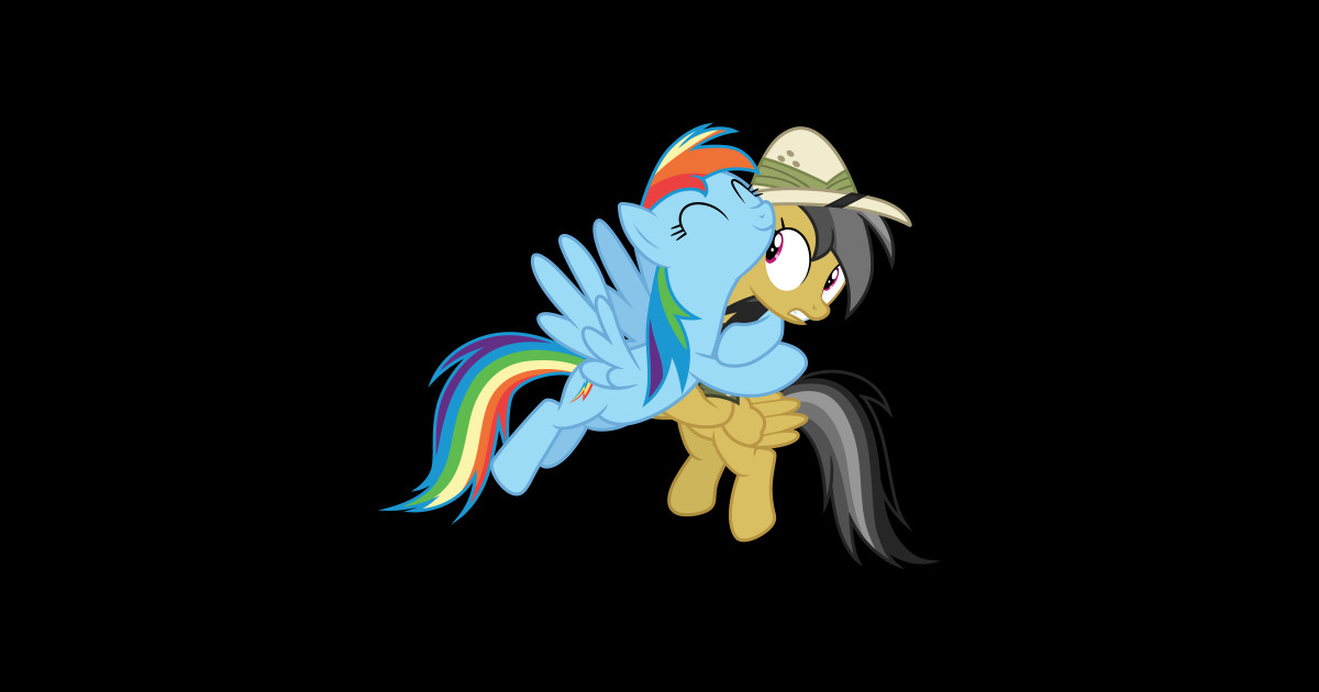 Rainbow Dash and Daring Do hug 1 - My Little Pony - Sticker | TeePublic