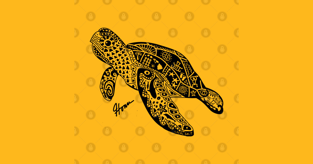 HI-50 Tribal Honu - Sea Turtle Love - T-Shirt | TeePublic