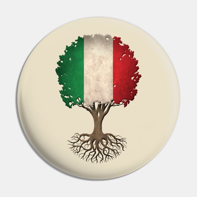 Tree of Life with Italian Flag - Italy - Pin | TeePublic