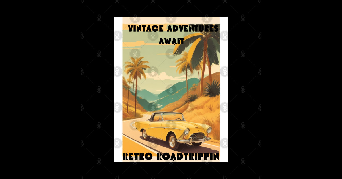 Retro Roadtrip Revival - Vintage Vibes - Posters and Art Prints | TeePublic