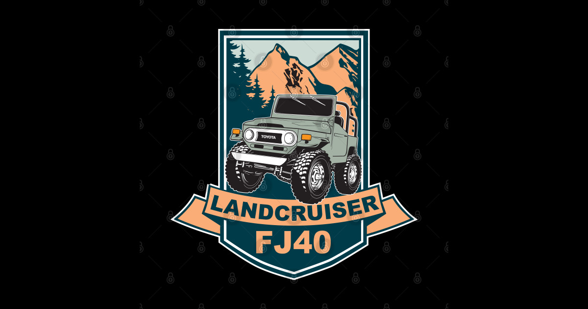 FJ40 Mountains - Fj40 Landcruiser - Sticker | TeePublic