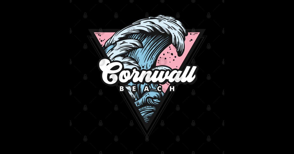 Cornwall waves - Cornwall - Sticker | TeePublic
