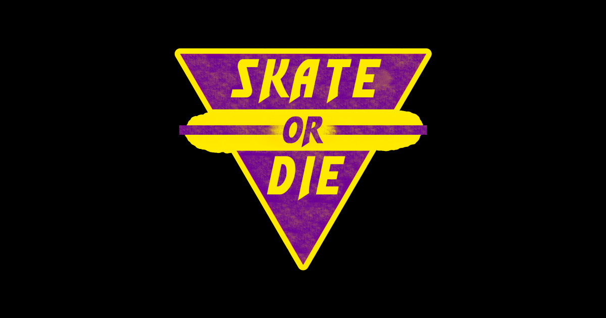 Skate or die skater skating shredding logo - Skate - Sticker | TeePublic