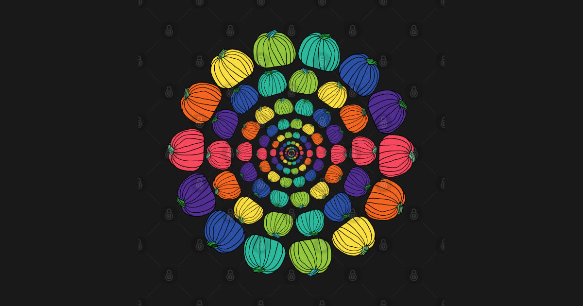 Ever Decreasing Circles of Pumpkin Rainbows - Halloween For Women - T ...