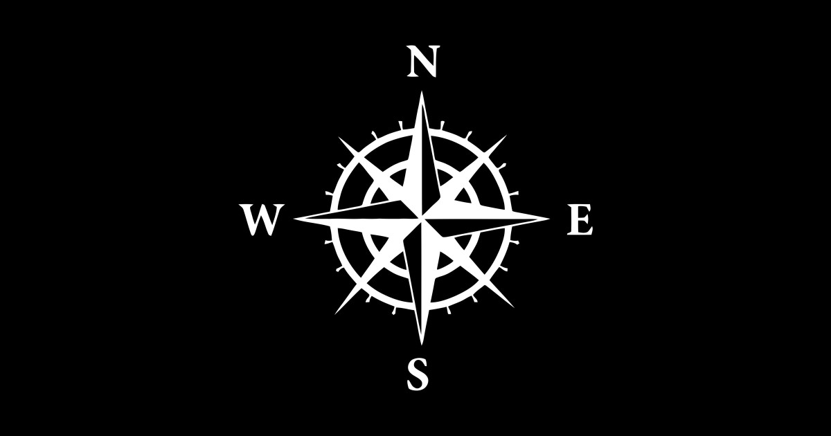 Compass Card Sign - Compass Card Sign - Sticker | TeePublic