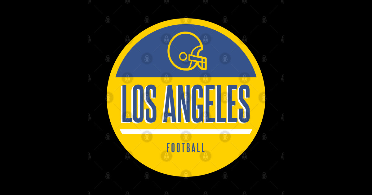 Los Angeles retro football - Los Angeles Rams - Sticker | TeePublic