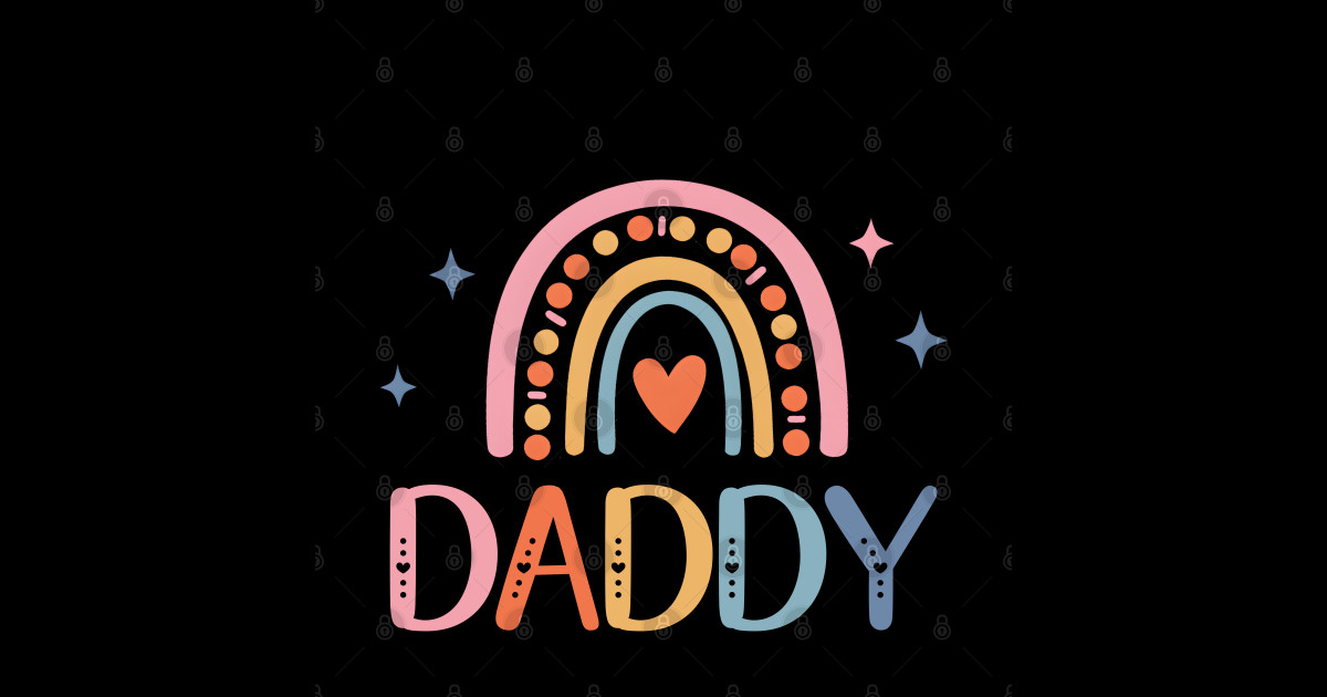 Boho Rainbow Daddy Cute - Daddy Love - Sticker | TeePublic