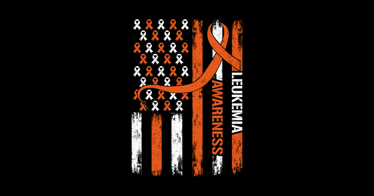 Leukemia Awareness Month American Flag Ribbon - Leukemia Awareness ...