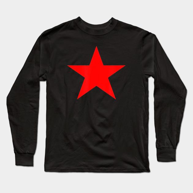 Red Star T Shirt on Multiple Colors - Red Star - Long Sleeve T-Shirt ...