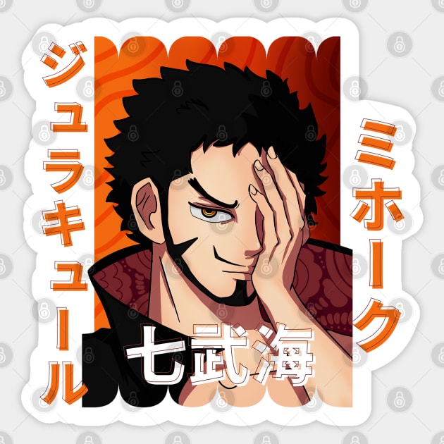 One Piece Dracule Mihawk | Seven Warlords of the Sea - Mihawk - Sticker ...