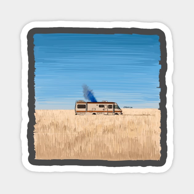 Breaking Bad RV Scene Illustration - Breaking Bad - Magnet | TeePublic