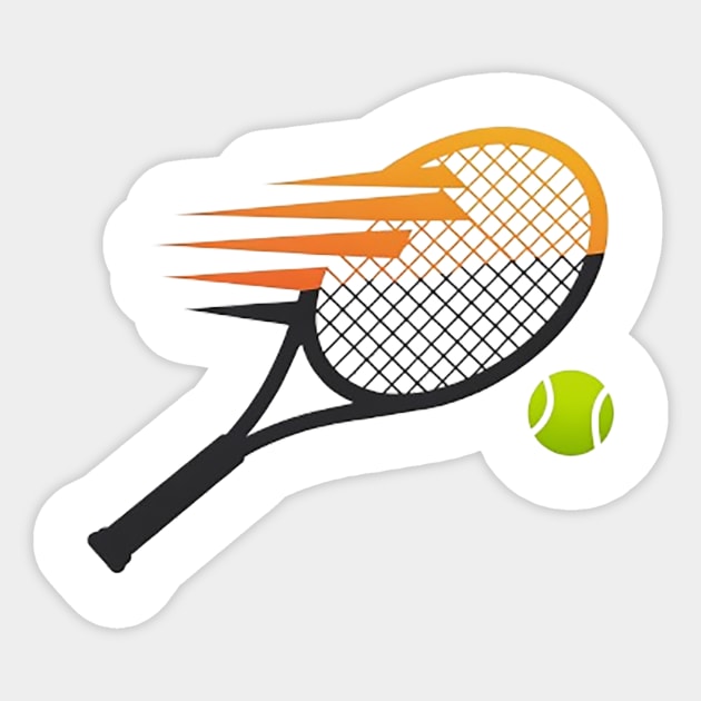 Tennis Racket and Ball - Tennis - Sticker | TeePublic
