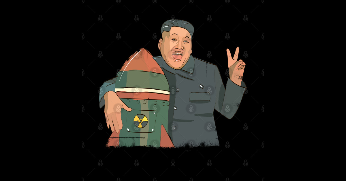 Kim Jong Un - Kim Jong Un The Rocketman - Sticker | TeePublic