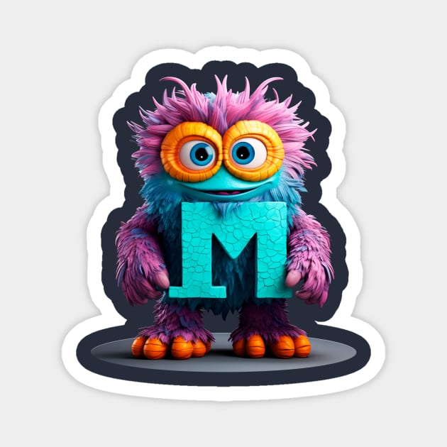 Cute Monster for Kids Alphabet Letter M Funny Back to School - Back To ...