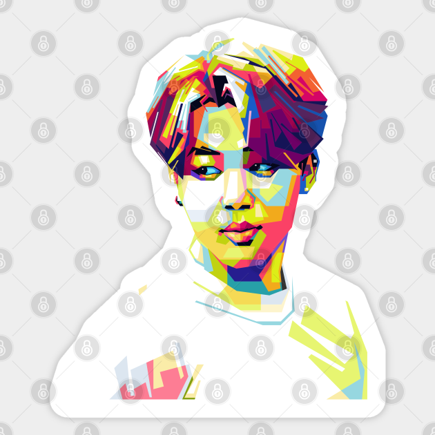 Jimin Colorful - Bts - Sticker | TeePublic