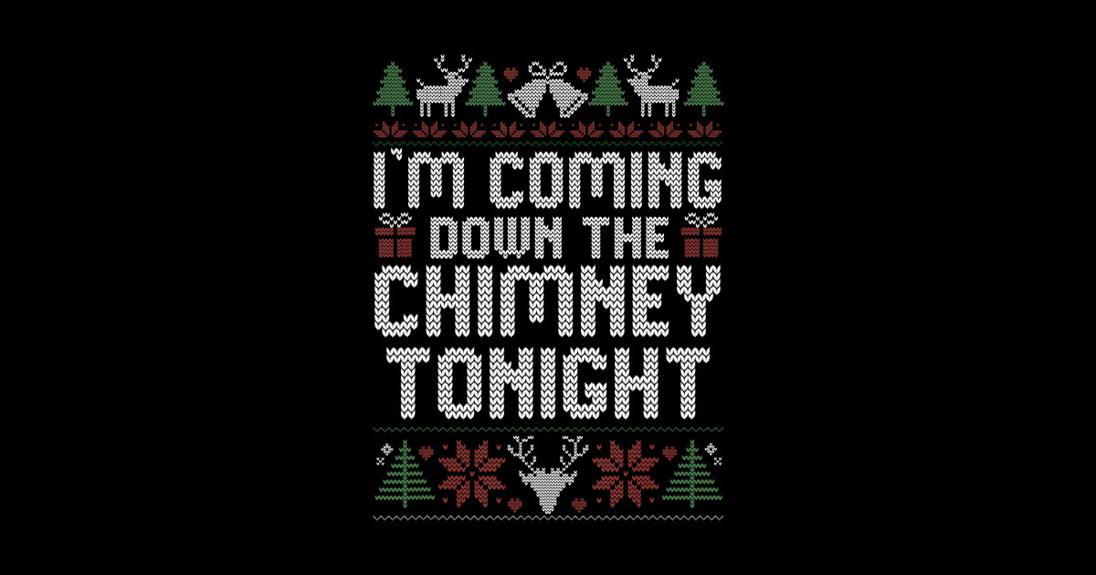Funny Couples Chimney Meme Holiday Design For Romantic Christmas Fun ...