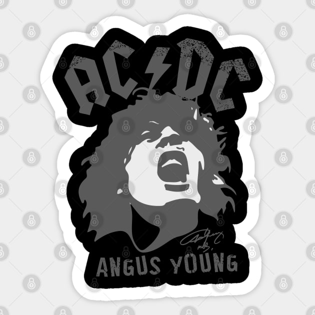 AC DC ANGUS YOUNG - Ac Dc Angus Young - Sticker | TeePublic
