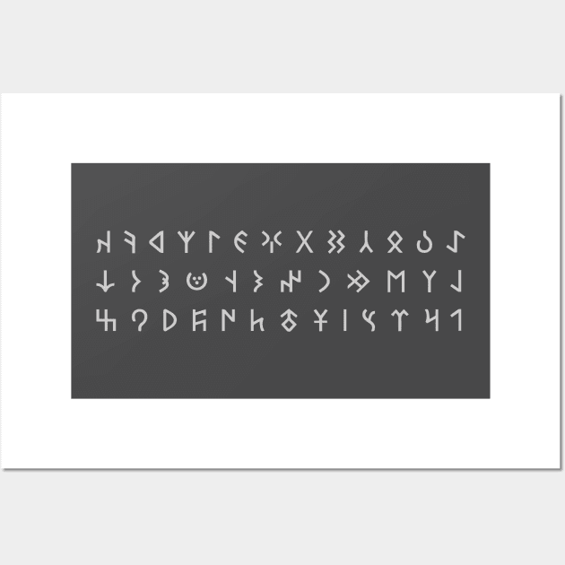 Old Turkic Alphabet - Orkhon Script - Posters and Art Prints | TeePublic