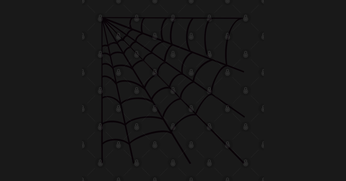 Corner Cobweb, red background - Halloween - T-Shirt | TeePublic