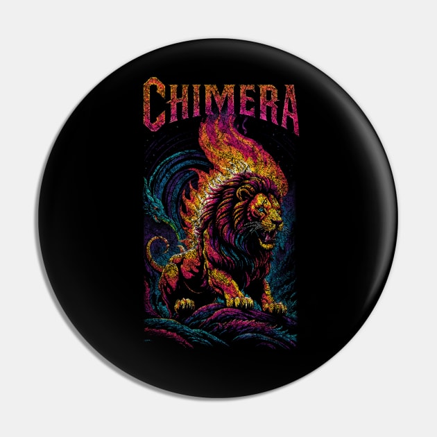 Chimera Pride / vintage retro fanart - Chimera - Pin | TeePublic