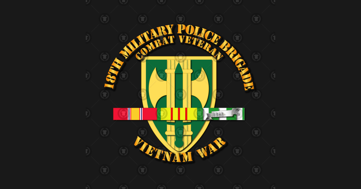 18th MP Bde - Vietnam War w SVC Ribbons - 18th Mp Bde Vietnam War W Svc ...