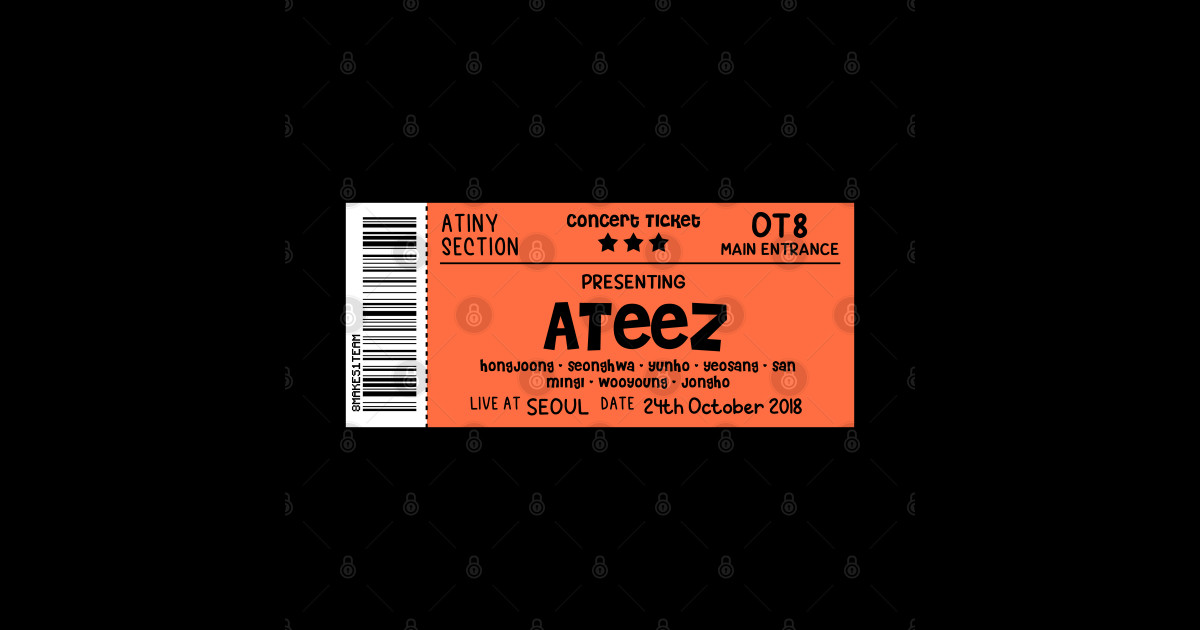 ATEEZ Concert Ticket - Ateez - Sticker | TeePublic
