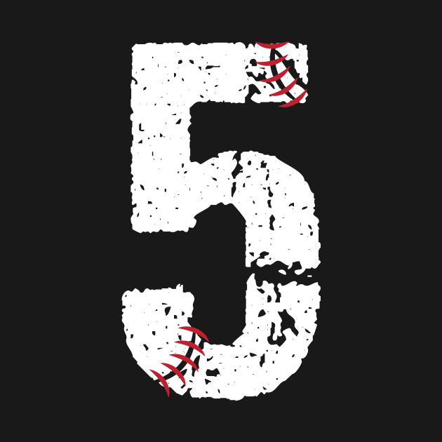Five - Number Five - #5 - Number 5 - # 5 - Baseball Shirt - Baseball ...