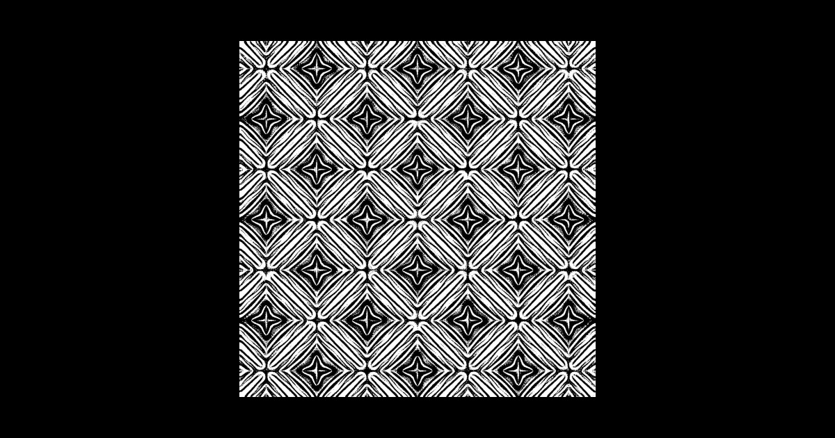 Black and white pattern - Pattern - Sticker | TeePublic